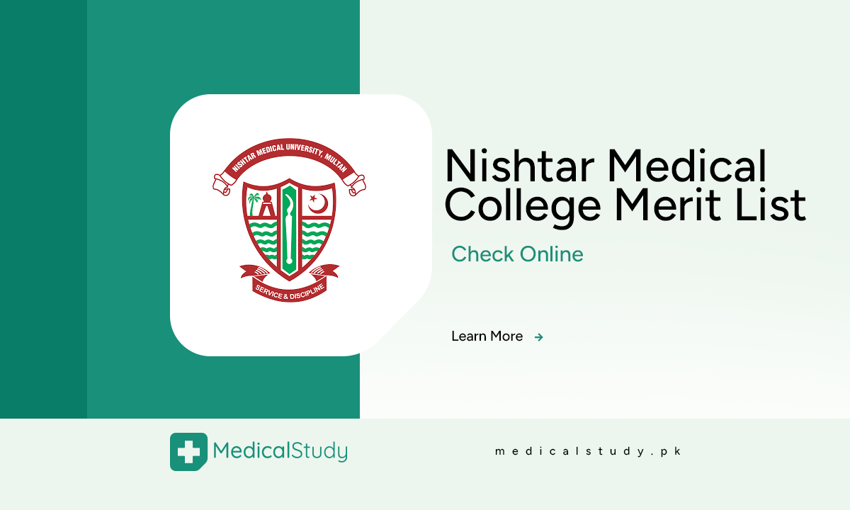 Nishtar Medical College Merit List 2024 MBBS, BDS, DPT, Nursing
