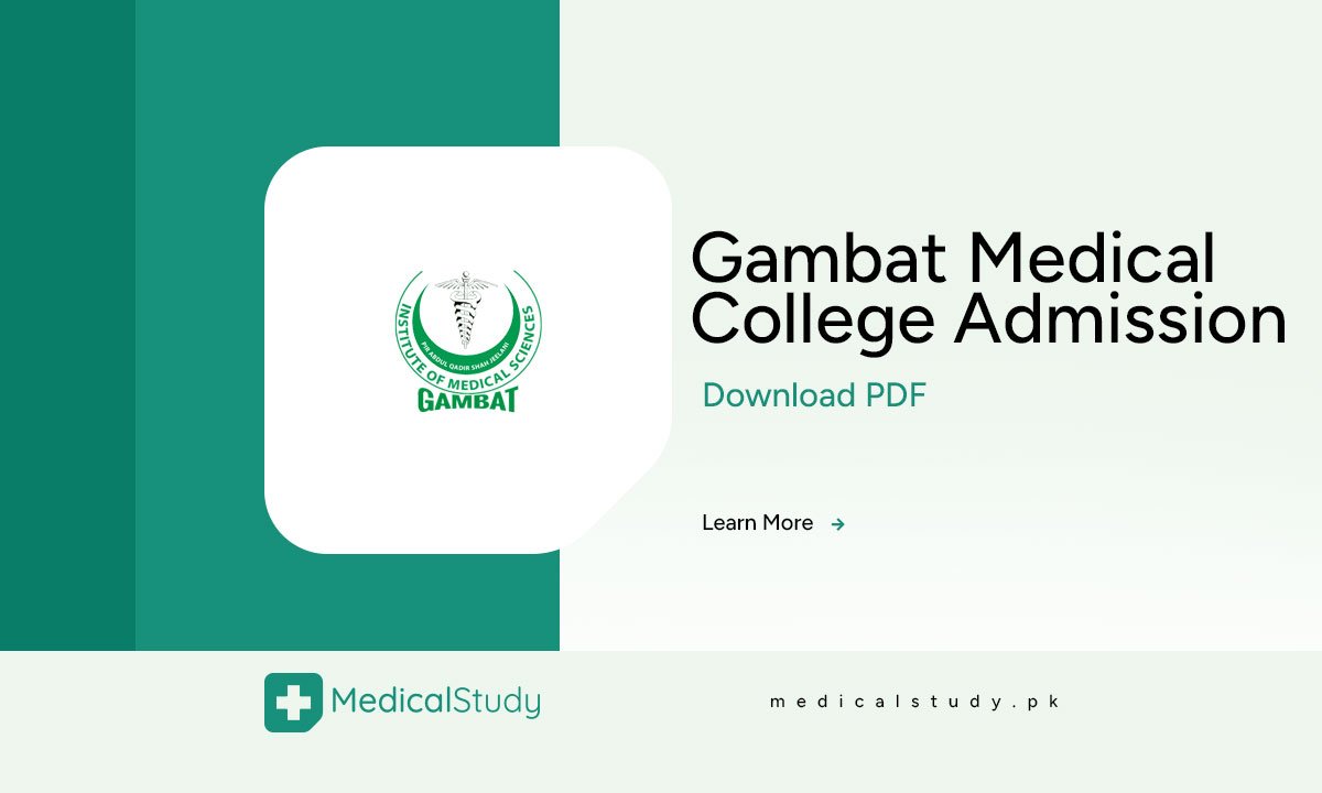 Gambat Medical College Admission 2025 MBBS, BDS Last Date